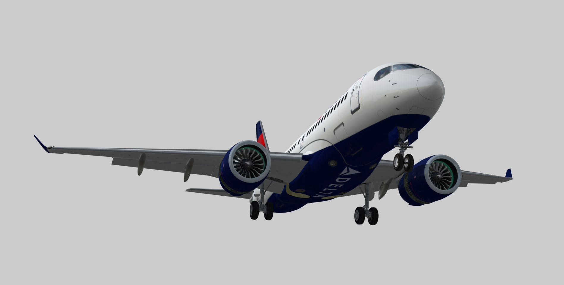 Airbus 220 Bombardier C Series 100 CS100 Delta airlines livery