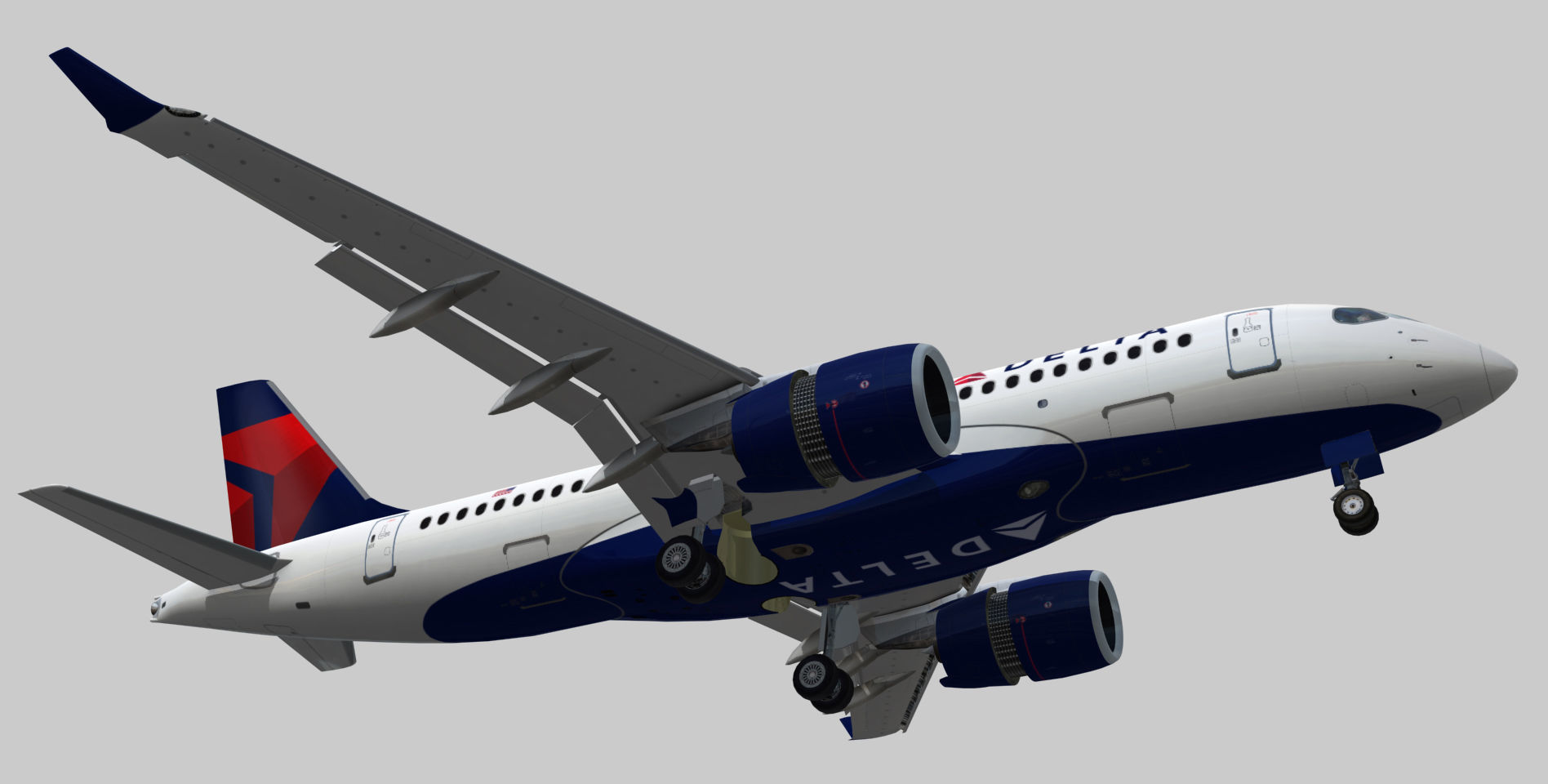 Airbus 220 Bombardier C Series 100 CS100 Delta airlines livery